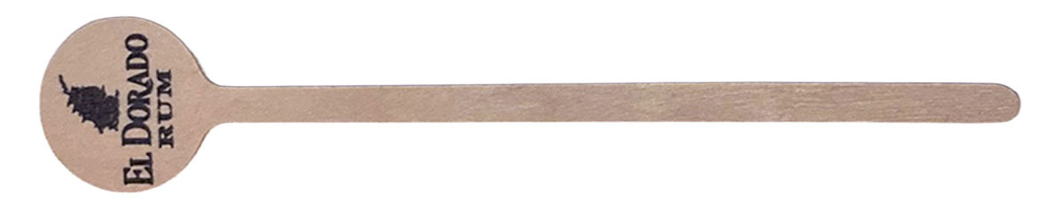 Swizzle Stick: El Dorado Rum - Tan/Black | mytiki.life