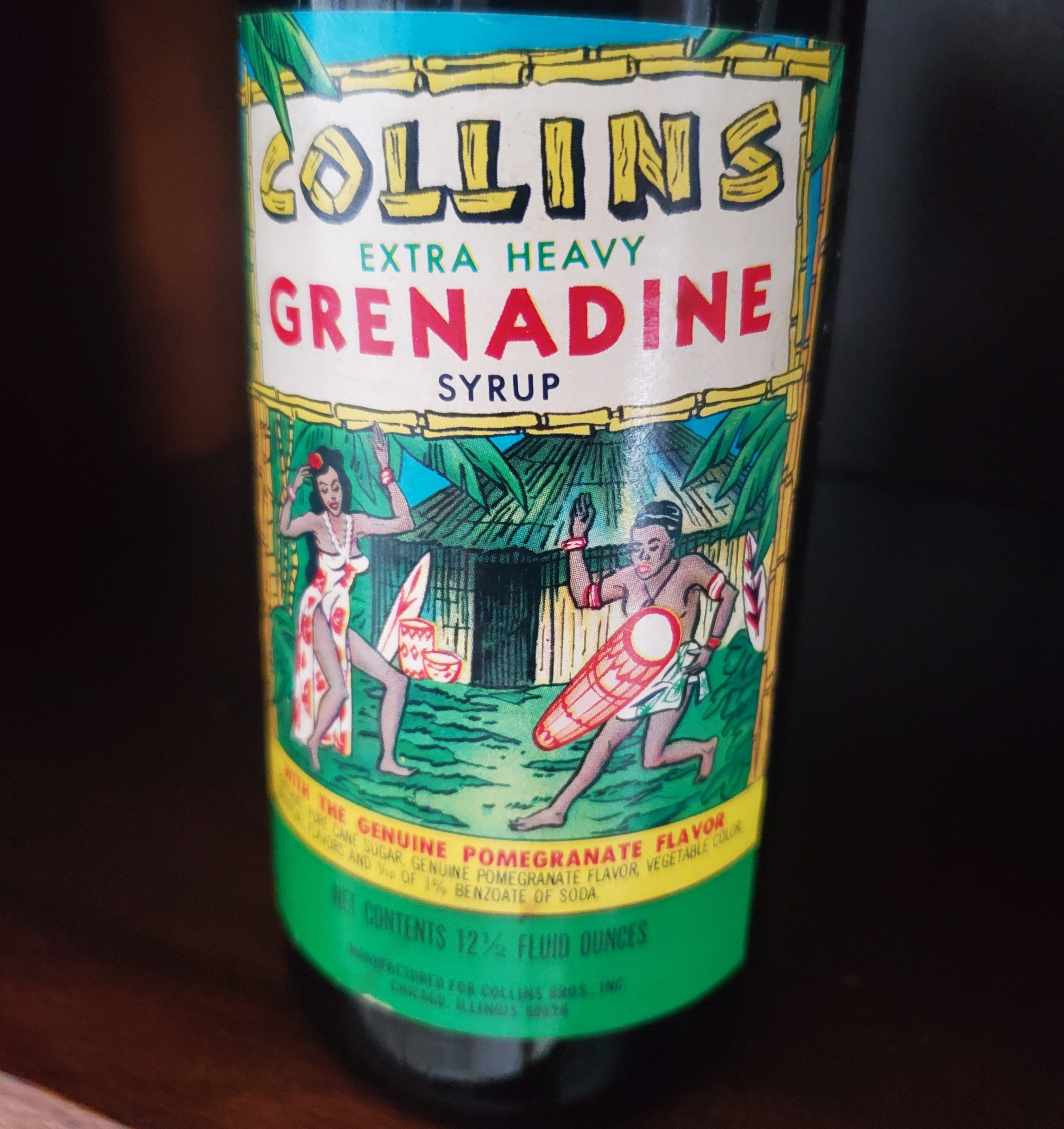 Collins extra heavy grenadine syrup - Gen-tiki | mytiki.life