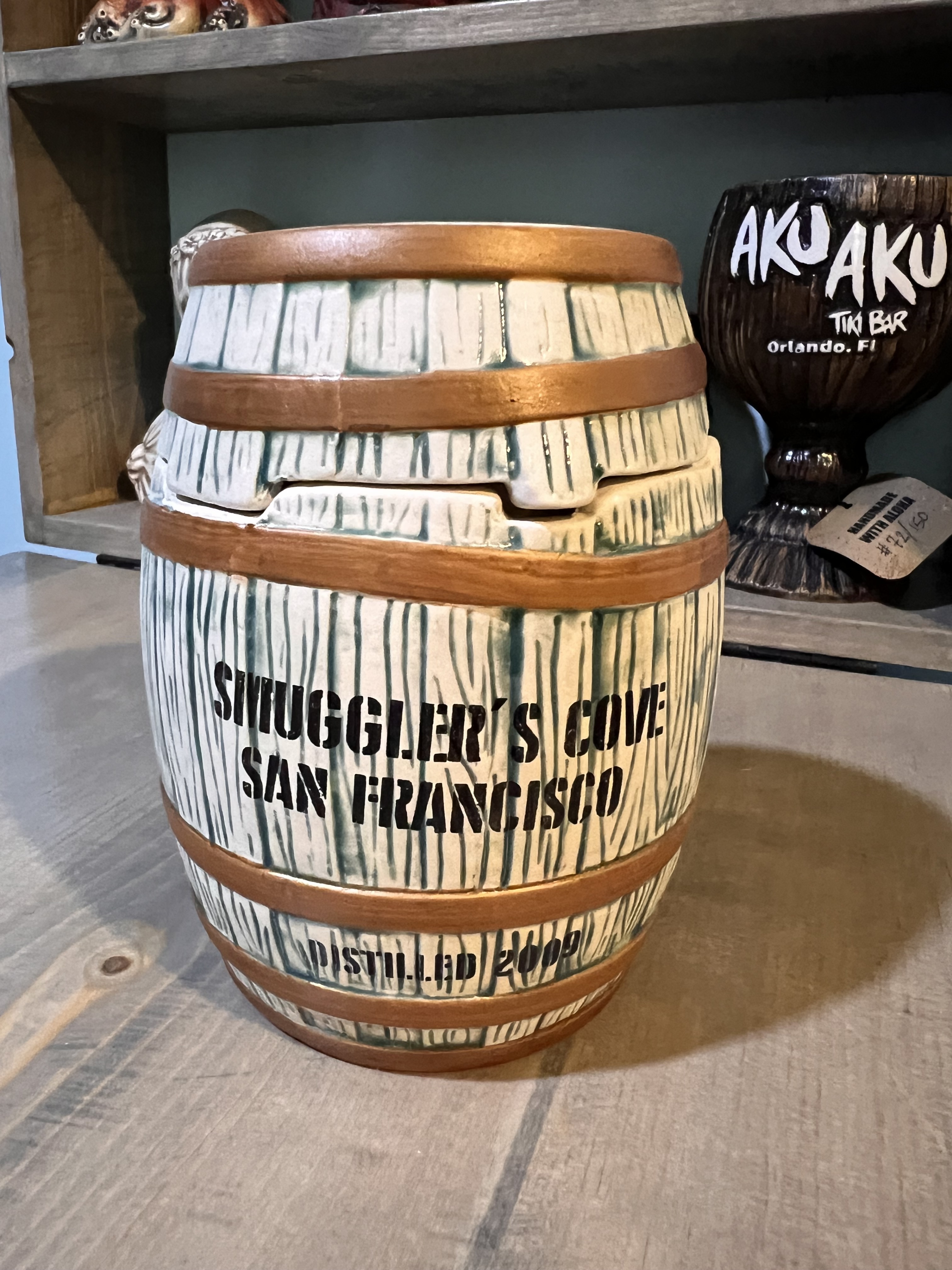 Tiki Mug: Smuggler's Cove Lidded Rum Barrel - Deep Sea… | mytiki.life