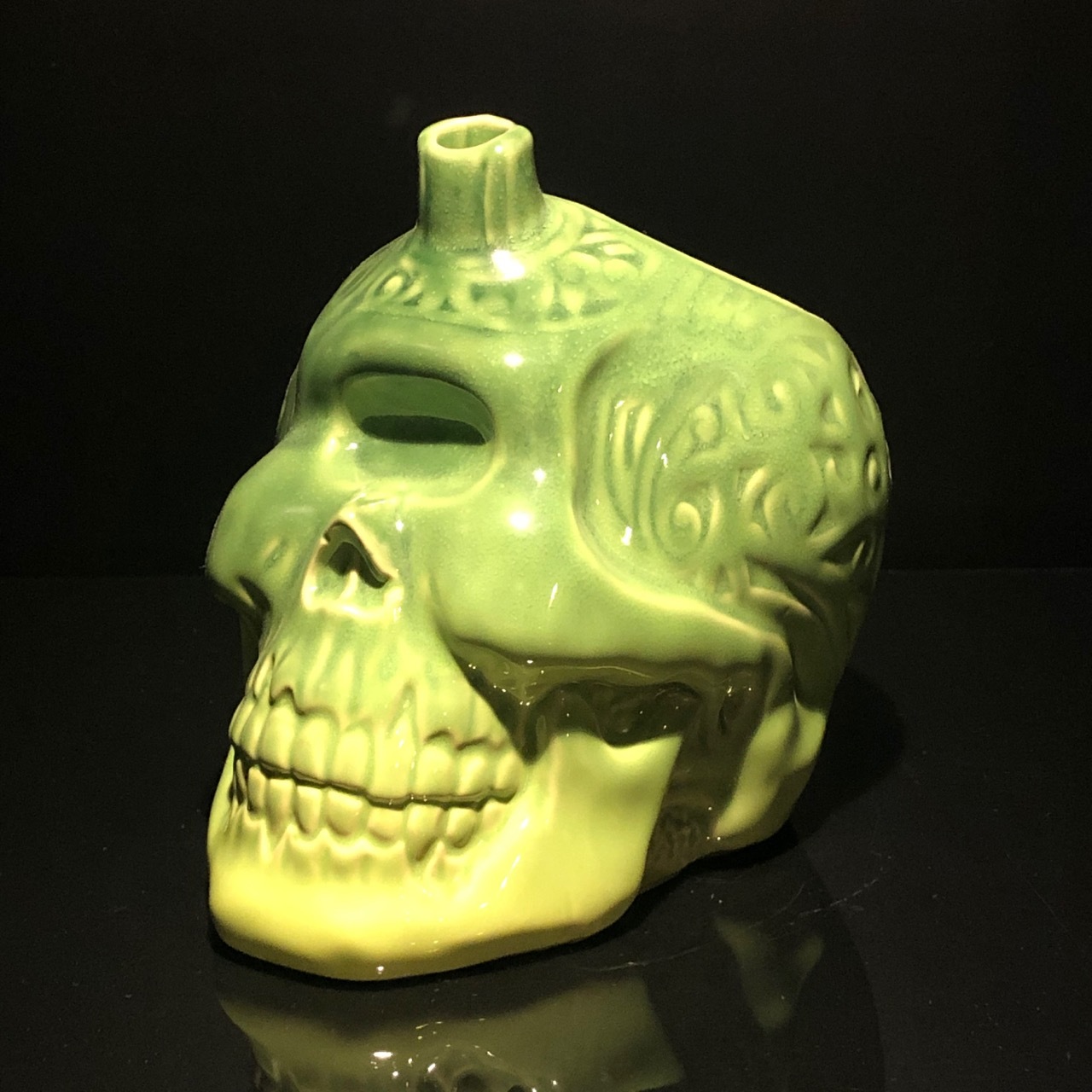 Tiki Mug: The Golden Tiki Maori Cyclops Head In Ghastly… | mytiki.life